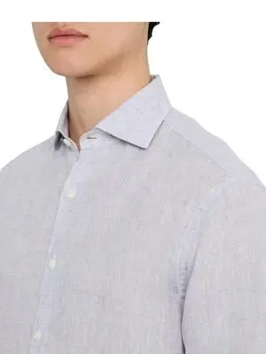 Canali Apos;s Linen Sport Shirt - Gray