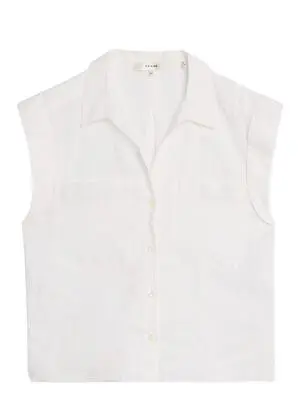FRAME The Leisure Linen Shirt - White