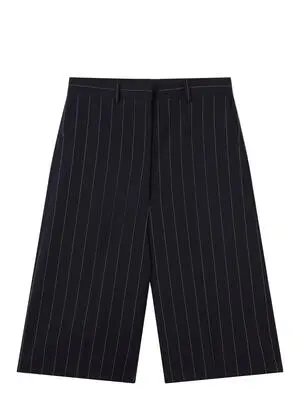 Stella McCartney Tailored Pinstripe Wool Shorts - Navy