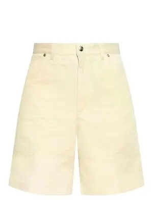 Moncler Cotton Denim Shorts - Neutrals