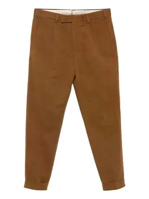 PT TORINO Pleat-detail Trousers - Brown