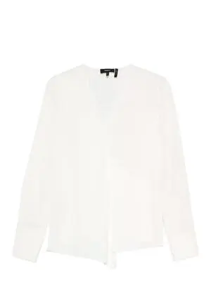 Theory Silk Georgette Blouse - White
