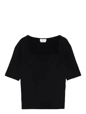 Alexander McQueen Fine-knit T-shirt - Black
