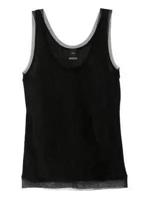 Pinko Clark Ribbed Tank Top - Black