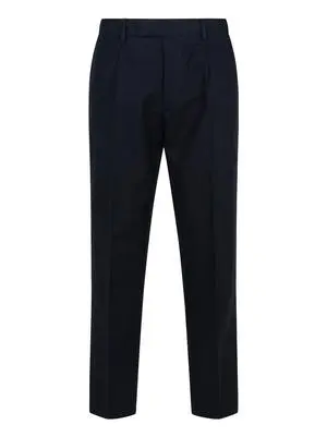 Zegna Cotton-flax Trousers - Blue