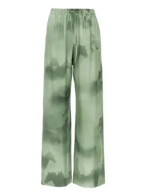 Stella McCartney Silk Pajama Pants - Green