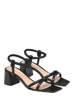 GIANVITO ROSSI Juno 55 Sandal - Black Nappa Leather