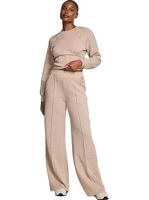 Victoria's Secret VSX Featherweight Knit Wide-Leg Pant Brown