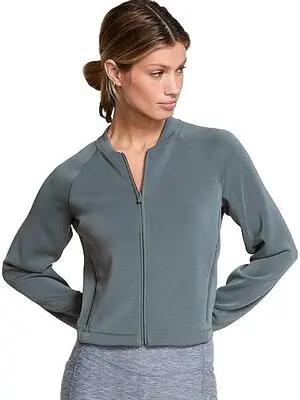 Victoria's Secret Victoria's Secret VSX Featherweight Knit Full-Zip Jacket Grey
