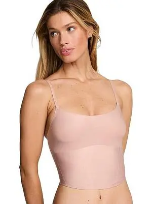 Victoria's Secret Shapewear Victoria Smoothingshimmer™ Cinched Tank Top - Beige
