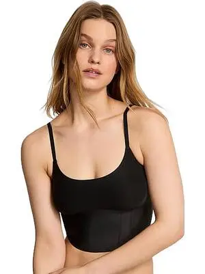 Victoria's Secret Shapewear Victoria Smoothingshimmer™ Cinched Tank Top - Black