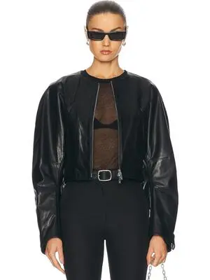Helmut Lang Articulated Leather Jacket - Black