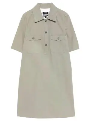 A.p.c. Selia Mini Dress - Green
