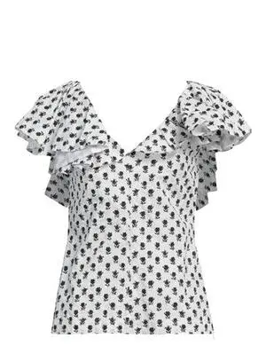 PHILOSOPHY DI LORENZO SERAFINI Floral-Print Cotton Top