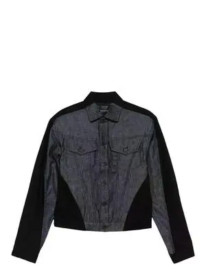MUGLER Bi-color Denim Jacket - Blue