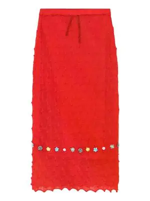 YANYAN Embellished Mini Skirt - Red