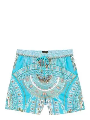 Camilla Temple Of Light Swim Shorts - Blue