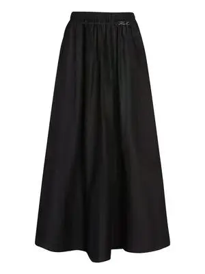 Karl Lagerfeld Dna Sheer Long Beach Skirt - Black