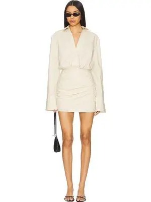 LOVERS AND FRIENDS Florence Mini Dress - Light Khaki