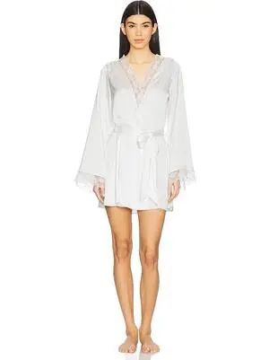 KAT THE LABEL Sidney Robe In White - Ivory