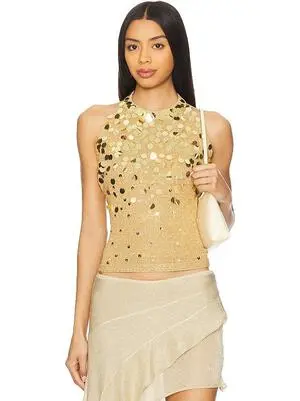 ASTA RESORT Alex Top - Gold Sequin
