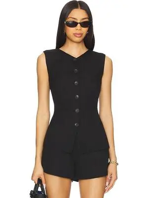 Tularosa Sierra Sleeveless Button-up Top - Black
