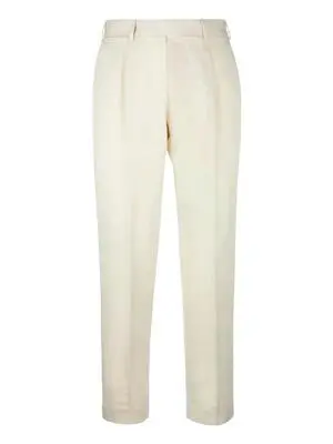 PT TORINO Pressed-crease Tapered Trousers - Neutrals