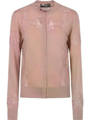 Dolce & Gabbana Dolce & Gabbana Cardigan With Lace Detailing Pink
