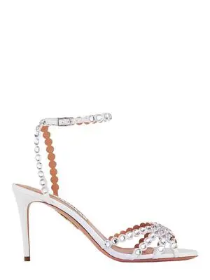 AQUAZZURA 85mm Tequila Sandals - White