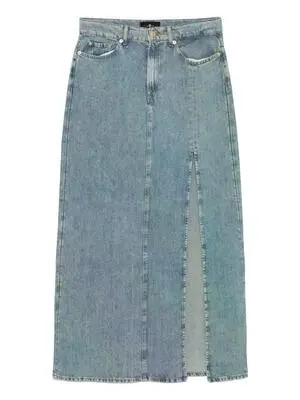 7 For All Mankind Maxi Denim Skirt - Blue