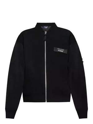 Comme Des Garçons Logo-patch Bomber Jacket - Black
