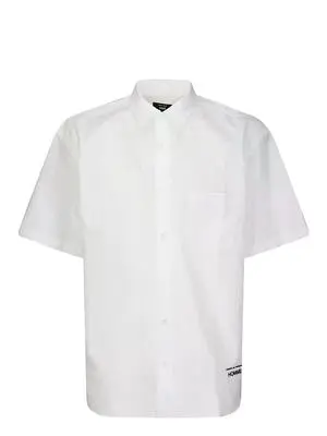 Comme Des Garçons Logo-embroidered Shirt - White