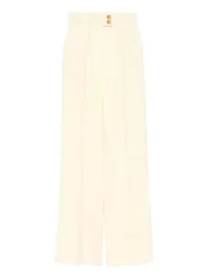 Elisabetta Franchi Crepe Trousers - Yellow