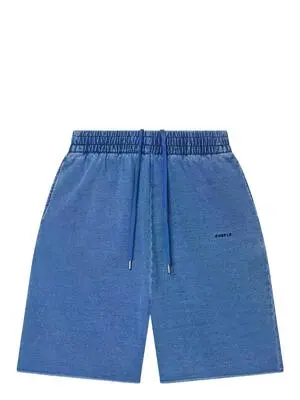 PURPLE BRAND Wordmark Shorts - Blue