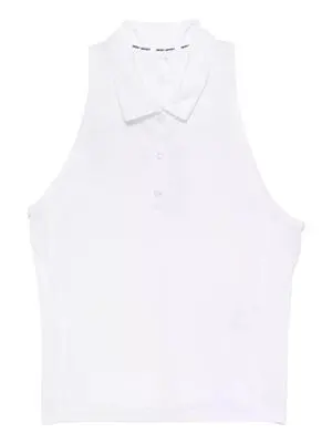Dkny Racerback Polo Tank Top - White