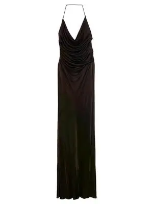 ELISABETTA FRANCHI Elisabetta Franchi Open-Back Maxi Dress