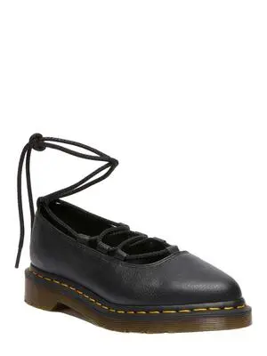 Dr. Martens Elphie Ii Virginia Leather Ballet Flats - Black