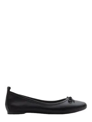 FOREVER & ALWAYS SHOES Florence Ballerina Flats - Black Leather
