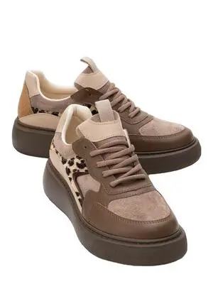 PROLOGUE SHOES Ida Platform Sneakers - Brown