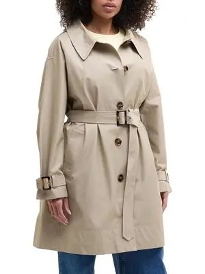 Barbour Maia Showerproof Cotton-blend Trench Coat - Sand