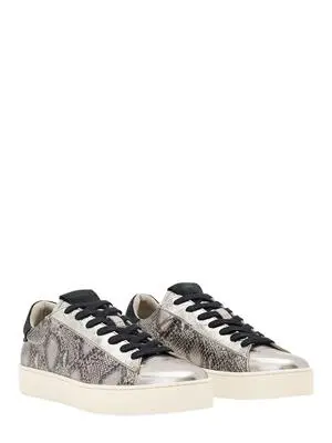 ALLSAINTS Shana Metallic Sneakers - Silver/black