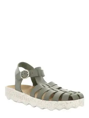 Fly London Calix Slingback Fisherman Sandal - Khaki