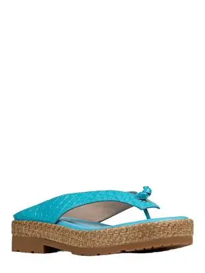 DONALD PLINER Seena Platform Wedge Flip Flop - Turquoise