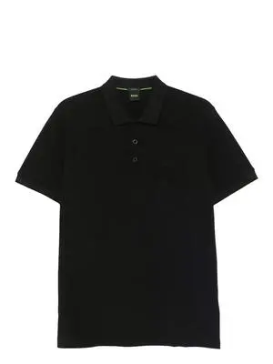 BOSS Logo-embroidered Polo Shirt Black