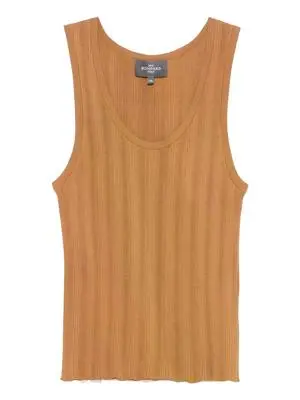 Eric Bompard Eric Bompard Ribbed Tank Top Brown