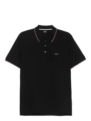 BOSS Cotton-piqué Polo Shirt With Contrast Tipping - Black