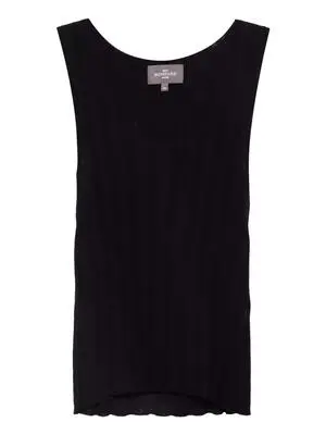 Eric Bompard Ribbed Tank Top - Black