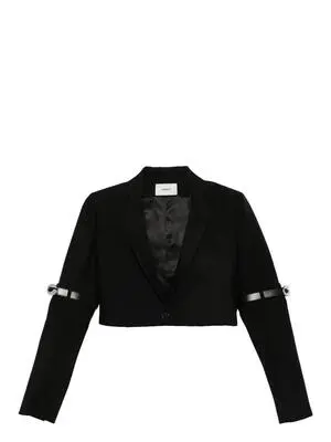 Coperni Hybrid Cropped Blazer - Black