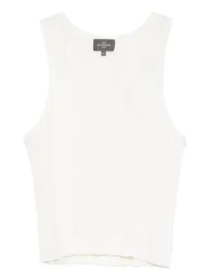 Eric Bompard Ribbed Tank Top - White