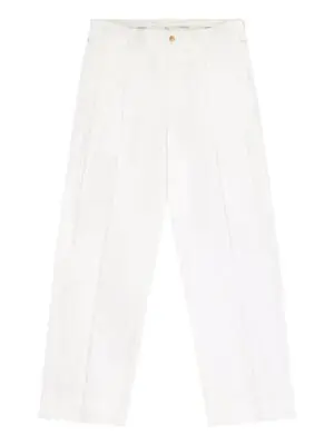 LANEUS Double Pence Loose-fit Trousers - White